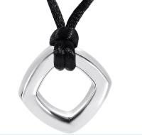 China Jewelry Type Pendants or Charms Silver Hollow Square Pendant Necklace for Cremation Ash for sale