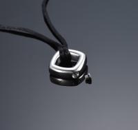 China Jewelry Type Pendants or Charms Silver Hollow Square Pendant Necklace for Cremation Ash for sale
