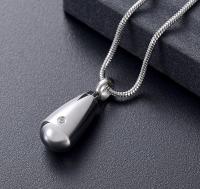 China Clear/Black Zircon Decoration Cremation Pendant Necklace for Women Men Ashes Jewelry for sale