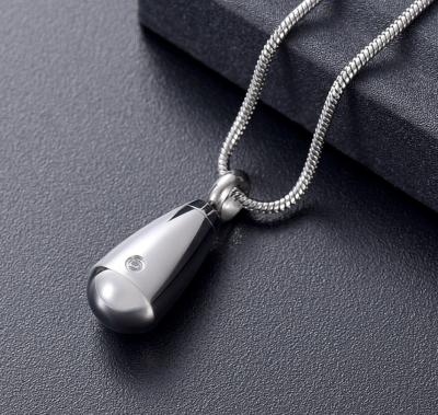 China Clear/Black Zircon Decoration Cremation Pendant Necklace for Women Men Ashes Jewelry for sale