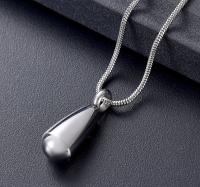 China Clear/Black Zircon Decoration Cremation Pendant Necklace for Women Men Ashes Jewelry for sale