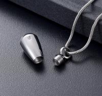 China Clear/Black Zircon Decoration Cremation Pendant Necklace for Women Men Ashes Jewelry for sale