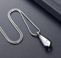 China Clear/Black Zircon Decoration Cremation Pendant Necklace for Women Men Ashes Jewelry for sale