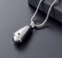 China Clear/Black Zircon Decoration Cremation Pendant Necklace for Women Men Ashes Jewelry for sale