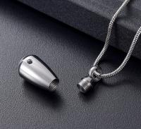 China Clear/Black Zircon Decoration Cremation Pendant Necklace for Women Men Ashes Jewelry for sale