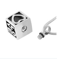 China Stainless Steel Jewelry Mini Locket Souvenir Cube Necklace for Pet and Human Memorial for sale