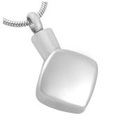 China Crystal Square Silver Pendant Necklace for Women Cremation Jewelry Ashes Keepsake for sale