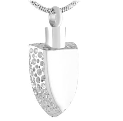 China Gold/Silver/Black Color Shovel Crystal Cremation Necklace Stainless Steel Ashes Urns for sale