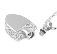 China Gold/Silver/Black Color Shovel Crystal Cremation Necklace Stainless Steel Ashes Urns for sale
