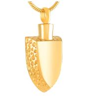 China Gold/Silver/Black Color Shovel Crystal Cremation Necklace Stainless Steel Ashes Urns for sale