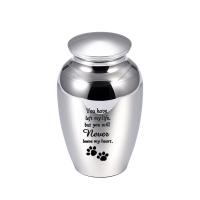 China 70x45mm Cremation Urn Jar with Engraved Dog Paw Design Made of Durable Aluminum Alloy for sale