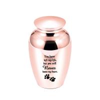 China 70x45mm Cremation Urn Jar with Engraved Dog Paw Design Made of Durable Aluminum Alloy for sale