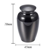 China 70x45mm Cremation Urn Jar with Engraved Dog Paw Design Made of Durable Aluminum Alloy for sale