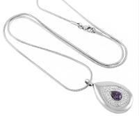 China Excellent Water Drop Cremation Pendant Stainless Steel Tear Drop Crystal Ashes Holder for sale