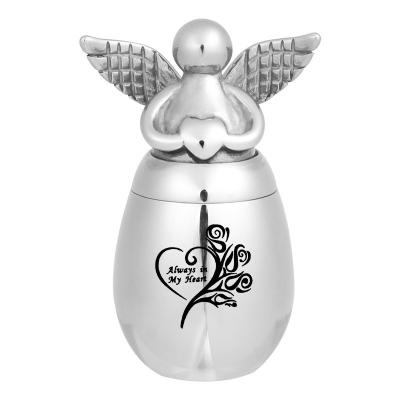 China Pet Caskets Urns Angel Base Egg Shape Cremation Memorial Ashes Urn Keepsake Pendant for sale