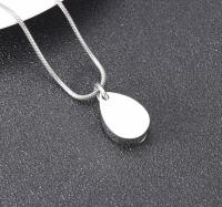 China Picture Water Drop Urn Ashes Holder Cremation Pendant Keepsake Necklace Urns Memorial Jewelry for sale