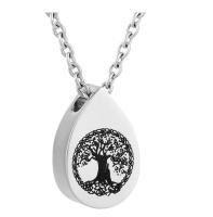 China Tree Of Life Water Drop Stainless Steel Memorial Urn Necklace Pendants or Charms Type for sale