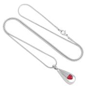 China Stainless Steel Heart Crystal Tear Bar Memorial Ash Necklace Keepsake Urn Pendant for sale