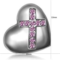 China Religious Birthstone Beads Cross Heart Pendant for European Bracelet in Classic Style for sale