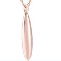 China Water Drop Gold/Rose Gold/Black Urn Pendant Ashes Holder for Humen/Pet CLASSIC Style for sale