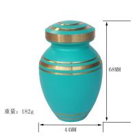 China Brass Cremains Memorial Bottle Pet Loved Ones Memorial Box for Metal Souvenir 68*44mm for sale