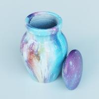 China Star Pattern Aluminum Alloy Mini Urn 68*44mm for Cat and Dog Pet Memorial Decoration for sale