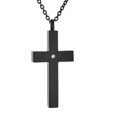 China Mould Making Service Silm Memorial Stainless Steel Cremation Cross Urn Pendant Necklace for sale