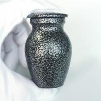 China Unique Designs Frosted Texture Aluminum Alloy Urn Human Pet Metal Urn 53*35mm Decoration for sale