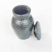 China Unique Designs Frosted Texture Aluminum Alloy Urn Human Pet Metal Urn 53*35mm Decoration for sale