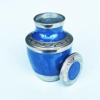 China Excellent Brass Pet Caskets Urns 68 x 46mm Memorial for Pet Hair Funerary Metal Urns for sale