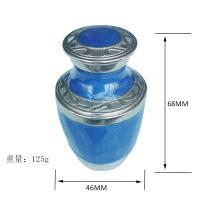 China Excellent Brass Pet Caskets Urns 68 x 46mm Memorial for Pet Hair Funerary Metal Urns for sale