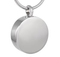 China Stainless Steel Round Cremation Urn Necklace For Ashes Black Paw/White Paw/Blank Memorial Pendant Jewelry for sale