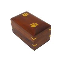 China 8 Year's Experience Solid Wood Pet Urn for Cat Dog Small Animal Memorial Cremation Box for sale