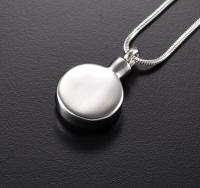 China Round Stainless Steel Cremation Jewelry For Ashes Pendant OEM Plating Free Engrave for sale