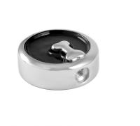 China Fashionable Round Cremation Urn Necklace With Dog Bone Engraved Pendant for Pet Ashes for sale