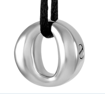 China Cute Circle 316L Stainless Steel Pendant Necklace for Cremation Urns Keepsake Jewelry for sale
