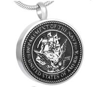 China United States Navy Department Round Pendant Necklace with Stainless Steel Material for sale