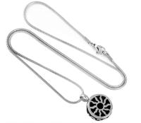 China Unisex Tribal Sun 316L Stainless Steel Pendant Necklace for Ashes Urns Keepsake Locket for sale