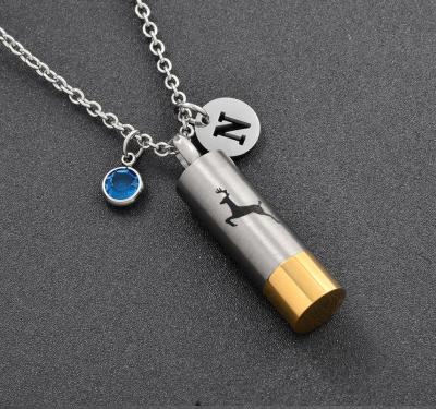 China Deer Shot Gun Memorial Urn Pendant Necklace Excellent Jewelry Type Pendants or Charms for sale