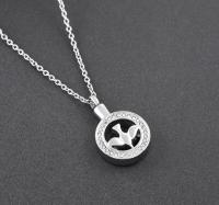 China Stainless Steel Dove Decoration Cremation Jewelry for Ashes Keepsake Pendant Necklace for sale