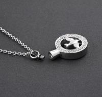 China Stainless Steel Dove Decoration Cremation Jewelry for Ashes Keepsake Pendant Necklace for sale