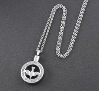 China Stainless Steel Dove Decoration Cremation Jewelry for Ashes Keepsake Pendant Necklace for sale