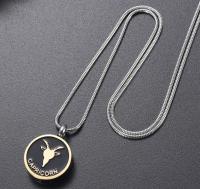 China Twelve Constellations Mini Cremation Pendant Necklace Stainless Steel Memorial Jewelry for sale