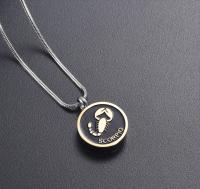 China Twelve Constellations Mini Cremation Pendant Necklace Stainless Steel Memorial Jewelry for sale
