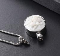 China Beautiful Stainless Steel Flower Cremation Jewelry Women's Keepsake Pendant Necklace for sale