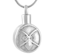 China Unique Owl Pendant Necklace Memorial Mini Urn for Ashes in Silver Gold or Rose Gold for sale