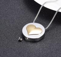 China Stainless Steel Love Heart Keepsake Ashes Pendant for Human and Pet Cremation Jewelry for sale