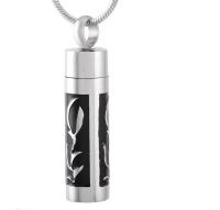 China Charm Pendants Type Stainless Steel Silver Cylindrical Keepsake Pendant Necklace for sale