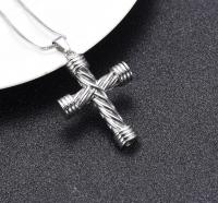 China Cross Cremation Necklace for Ashes Keepsake Pendant Necklace For Women/Men Urns Decoration OEM/ODM for sale