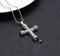 China Cross Cremation Necklace for Ashes Keepsake Pendant Necklace For Women/Men Urns Decoration OEM/ODM for sale